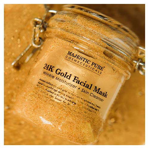 MAJESTIC PURE Gold Facial Mask, Help Reduces the Appearances of Fine Lines and Wrinkles, Ancient Gold Face Mask Formula - 8.8 Oz