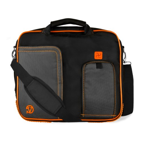 Orange Soft Travel Cross-Body Briefcase Bag Shoulder Carrying Case for MacBook Air 13-inch, Pro 13"