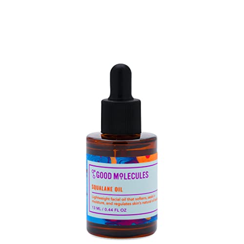 Good Molecules Squalane Oil 13ml / 0.44oz - Moisturizer for Face, Skin, and Hair, Plumping, Firming, Anti-Aging, Antioxidant-Rich Face Oil to Hydrate and Brighten - Natural, Plant Derived Skin Care