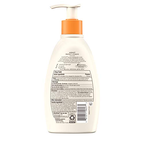 Aveeno Protect + Hydrate Moisturizing Body Sunscreen Lotion With Broad Spectrum Spf 60 & Prebiotic Oat, Weightless, Paraben-free, Oil-free & Oxybenzone-free, Pump Bottle, 12.0 ounces