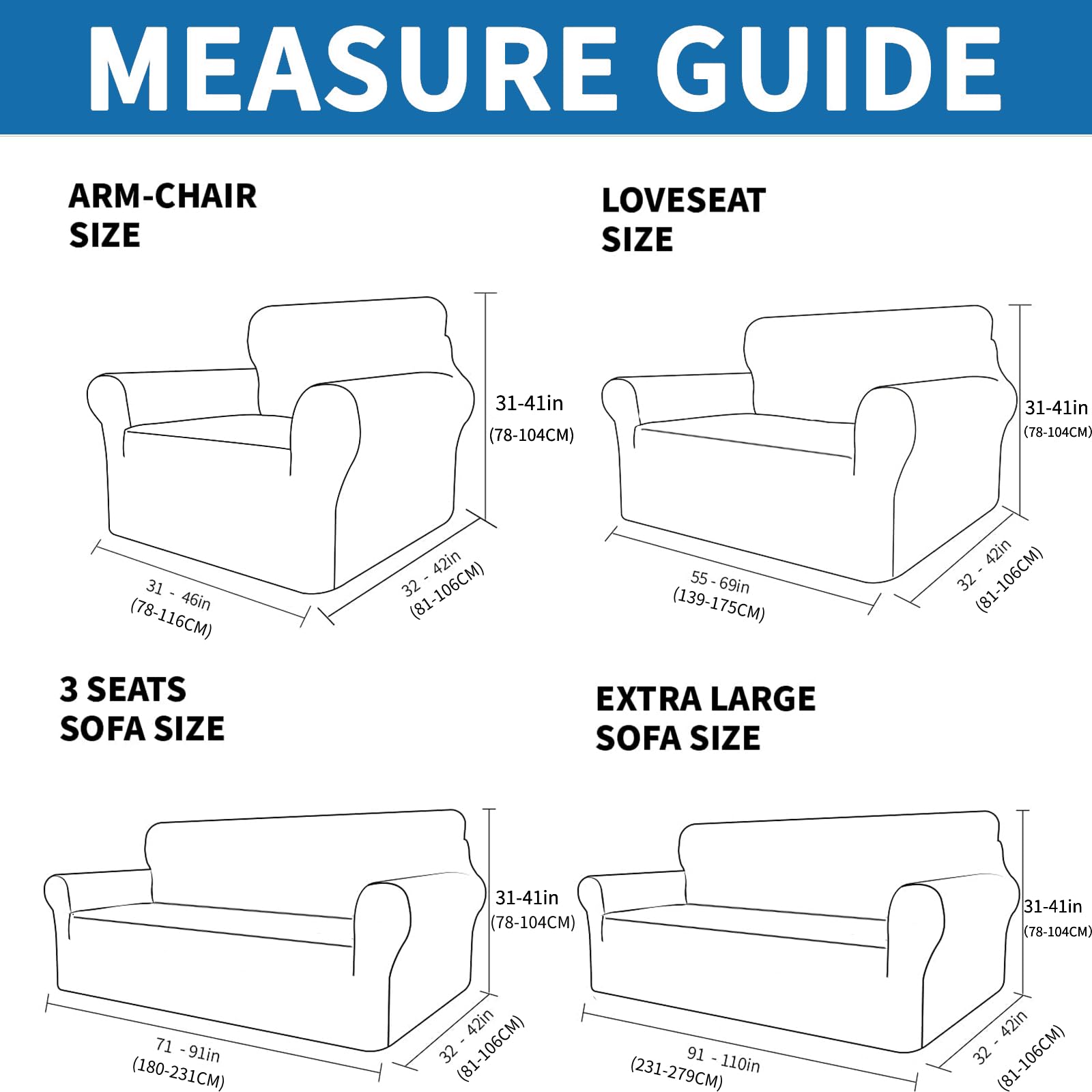 XINEAGE 2025 New 1 Piece Couch Covers for 2 Cushion (55"-69") Stretch Loveseat Sofa Cover Slipcover Jacquard Universal Furniture Protector with Elastic Bottom for Kids,Dog (Loveseat, Light Gray)