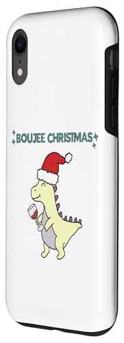 iPhone XR Boujee Christmas Day Funny Yellow Dino Hat Boojee Xmas Case