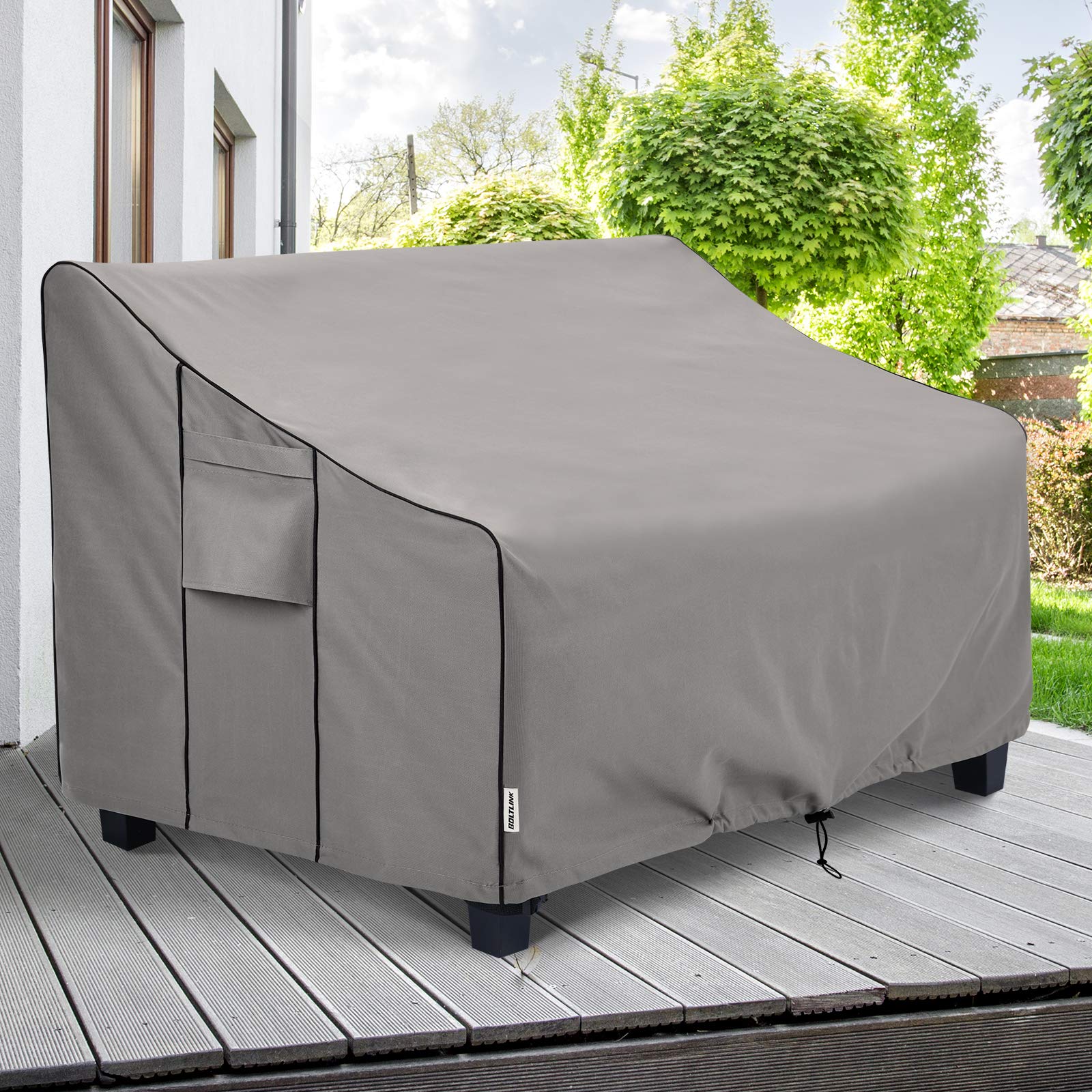 BOLTLINK Outdoor Patio Furniture Covers Waterproof,Durable Loveseat Sofa Cover Fits up to 58W x 32.5D x 31H inches Grey