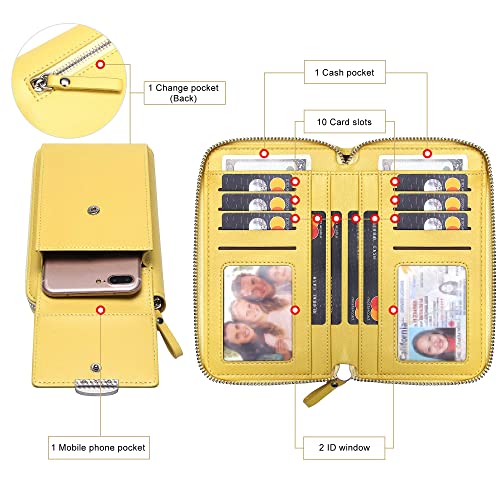 OIDERY Small Crossbody Phone Bags Cellphone Wallet Purse for Women with Credit Card Slots