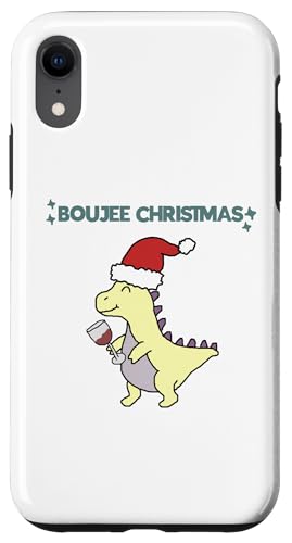 iPhone XR Boujee Christmas Day Funny Yellow Dino Hat Boojee Xmas Case