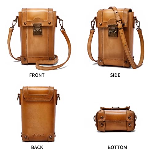 Montana West Mini Crossbody Bag for Women Genuine Leather Vintage Shoulder Bag Cell Phone Purse MWG01-9062TN
