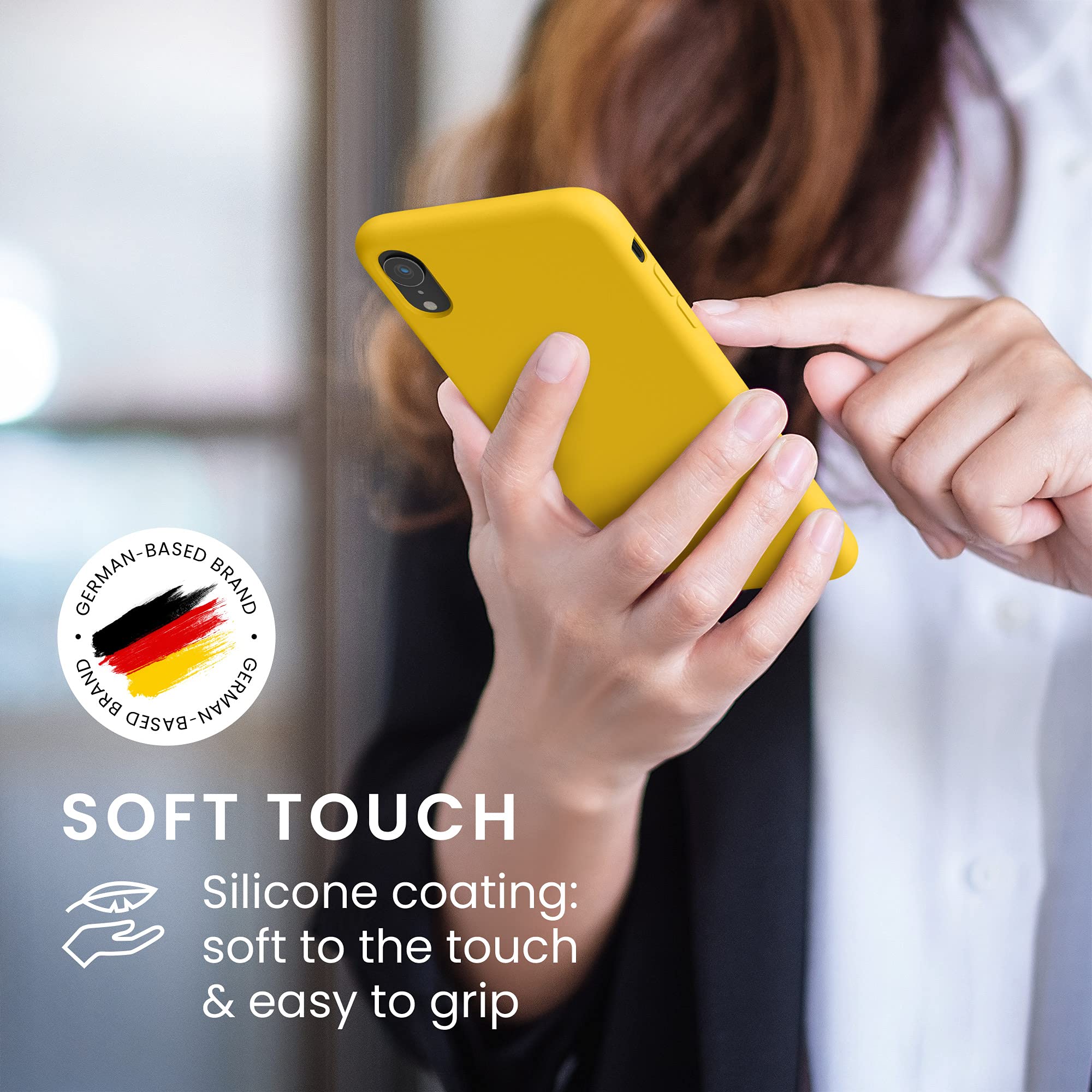 kwmobile Case Compatible with Apple iPhone XR Case - TPU Silicone Phone Cover with Soft Finish - Honey Yellow