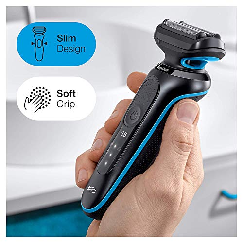 Braun Electric Razor for Men, Series 5 5018s Electric Foil Shaver with Precision Beard Trimmer, Rechargeable, Wet & Dry with EasyClean