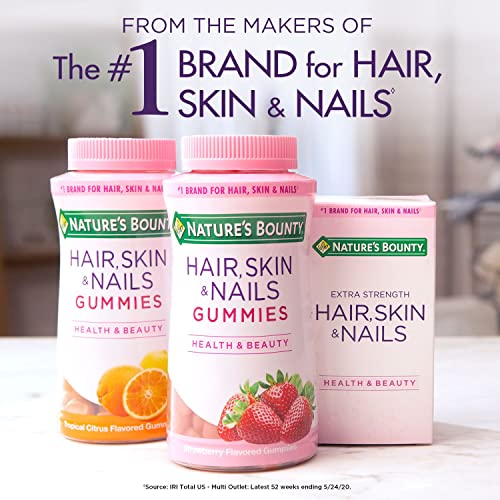 Nature's Bounty Stunning Complexion Skin Care Dietary Supplement Gummies Optimal Solutions, 30 mg Zinc, Mixed Berry Flavor, 60 Count