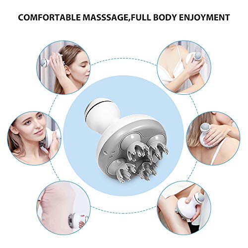 COMFIER Cordless Hair Scalp Massager- Electric Head Massager with Kneading 84 Massage Nodes, Handheld Portable Head Scratcher Massager for Hair Growth, Deep Clean and Stress Relax, Gifts for Men Dad