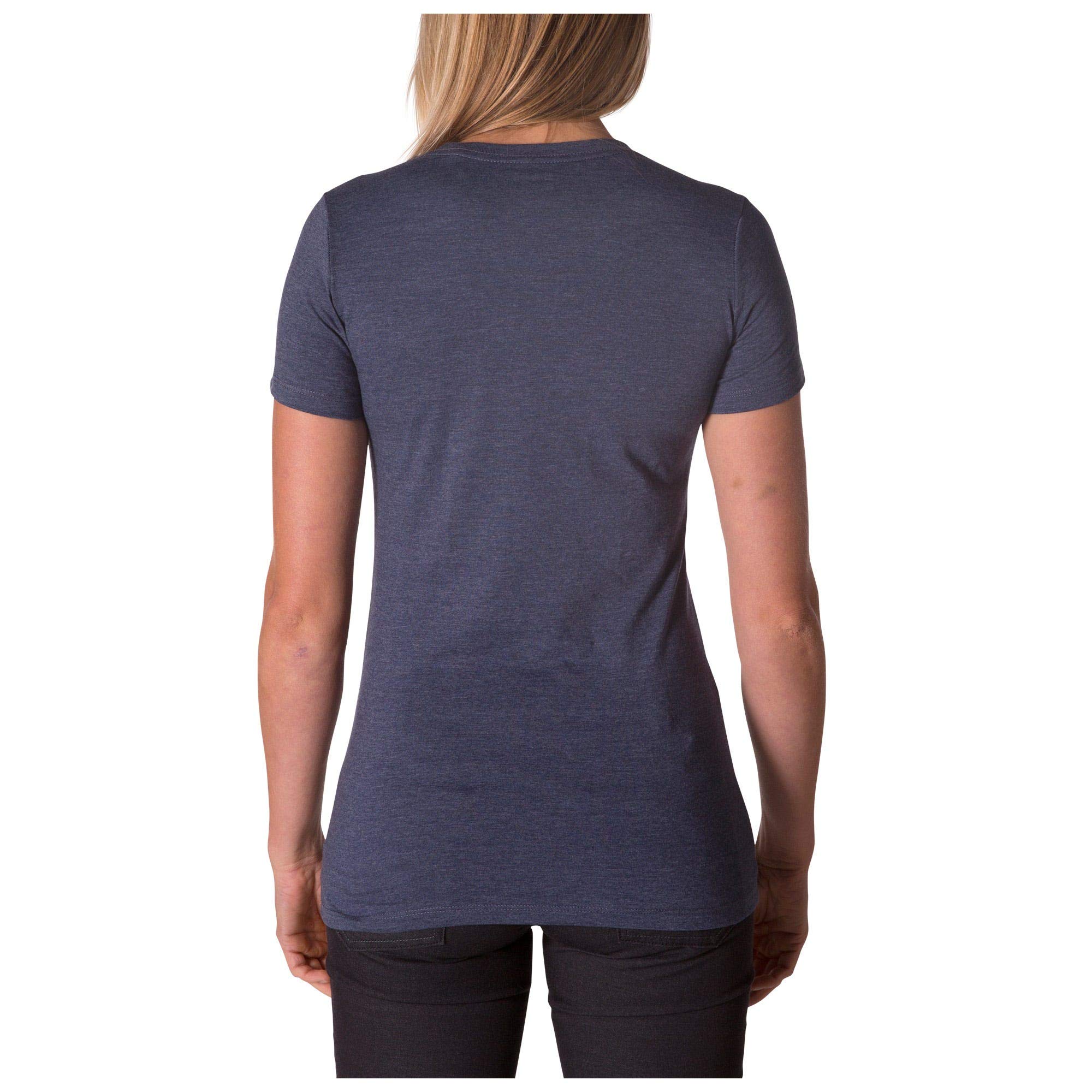 5.11 Tactical Women's Legacy Tonal Tee Shirt, Navy Heather, XS, 31014AAKF