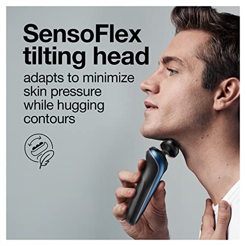 Braun Electric Razor for Men, Series 6 6020s SensoFlex Electric Foil Shaver with Precision Beard Trimmer, Rechargeable, Wet & Dry Foil Shaver with Travel Case