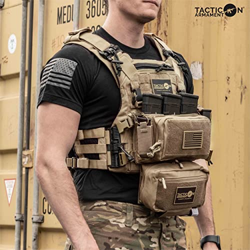 Tacticon Drop Pouch Elite | Combat Veteran Owned Company | Dangler Pouch Compatible with Any Vest with Hook and Loop at Front