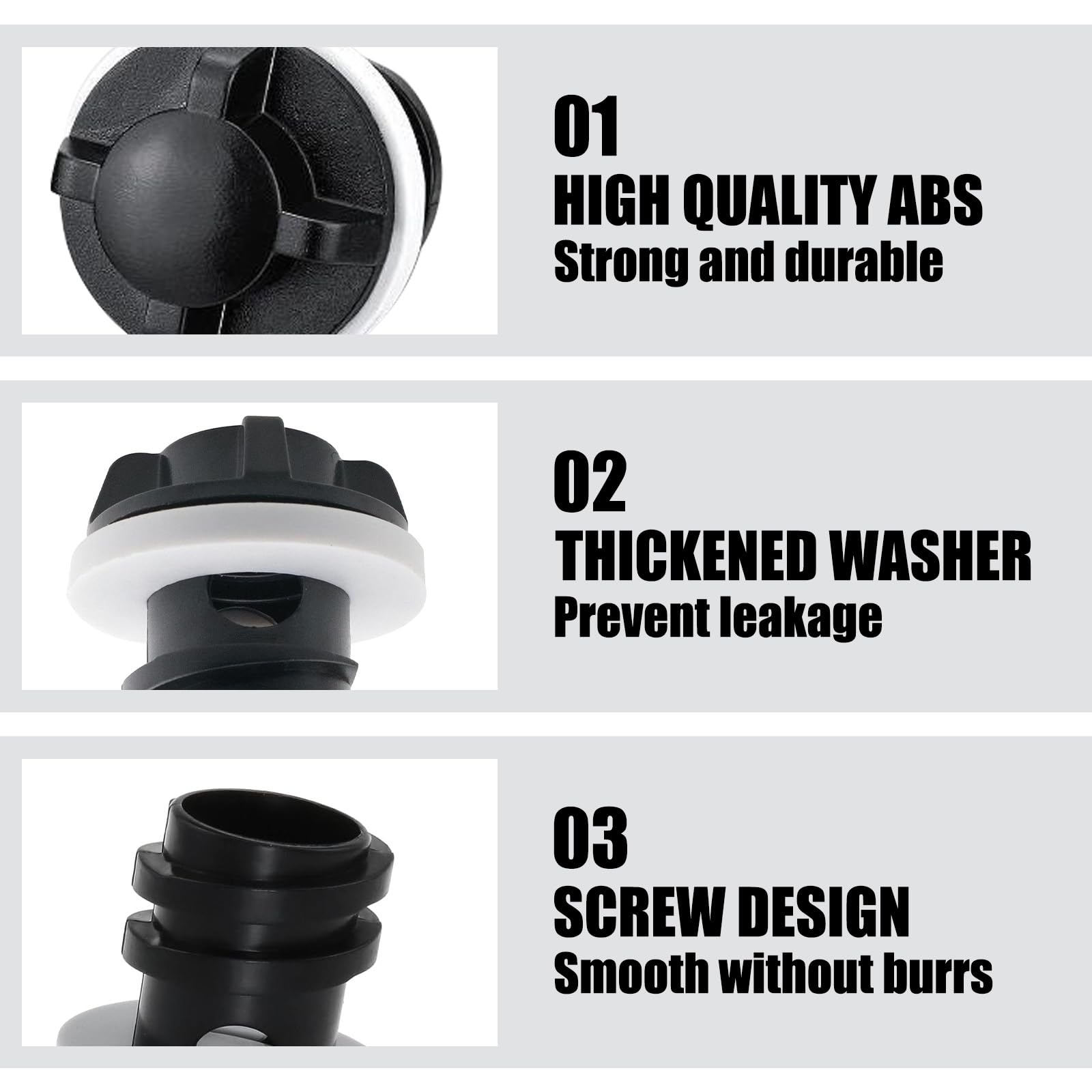 2pcs Cooler Drain Plugs, Cooler Drain Plug Kit Cooler Drain Plug Replacement Compatible with Yeti's Line of Roadie Tundra ORCA Cooler Tank Cooler Water Tank Ice Bucket Accessories
