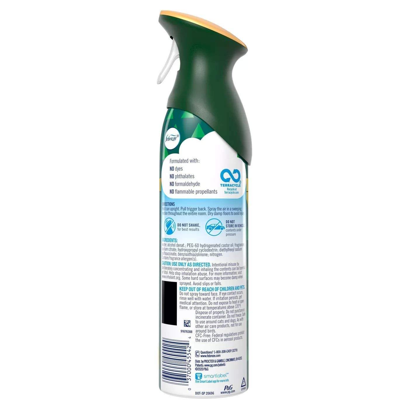 Febreze Air - Air Freshener Spray - Fresh-Cut Pine - Limited Edition Holiday Collection 2020 - Net Wt. 8.8 OZ (250 g) Per Bottle - Pack of 2 Bottles