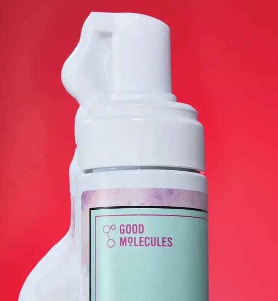 wfi Good Molecules Salicylic Acid Acne Foaming Cleanser 5 Oz. Exfoliates and Removes Surface Oil, Impurities, and Buildup.