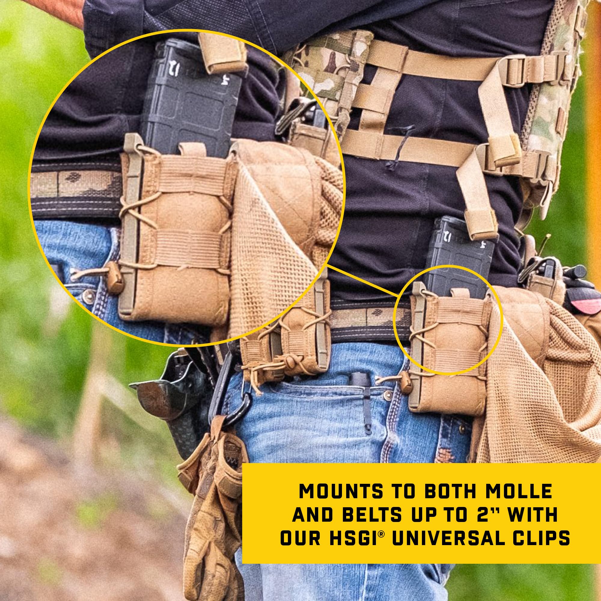 High Speed Gear® - Original Taco® MOLLE Mag Pouch, Police Gear & Military Gear, Tactical Magazine Pouch for Professionals (Coyote Brown)