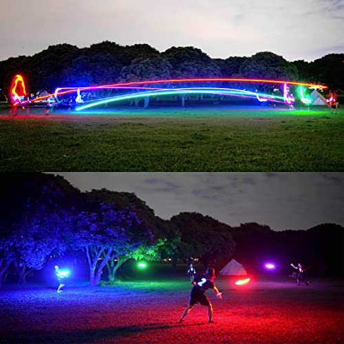 TOSY 36 and 360 LEDs Flying Disc - Extremely Bright, Smart Modes, Auto Light Up, Rechargeable, Perfect Birthday & Outdoor Camping Gift, Easter Basket Stuffers for Men/Boys/Teens/Kids, 175g frisbees