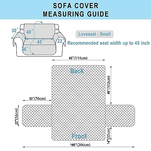 Luxshare Home Reversible Loveseat Sofa Covers Couch Cover Furniture Protector(Loveseat Small,Chocolate/Beige)