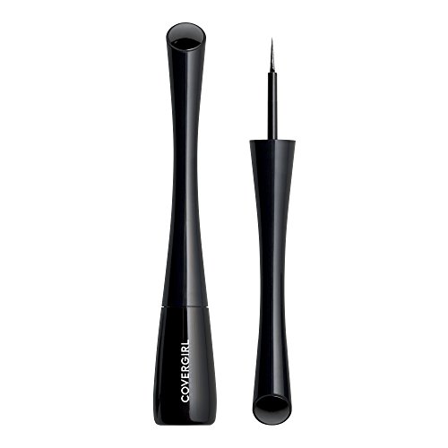 COVERGIRL Get In Line Liquid Eyeliner, Black Crystal, Long Lasting, 0.08 Ounces, Feather-Fine Tip, Contour-Grip Handle, Quick-Dry Liquid Eyeliner, Removes Easily