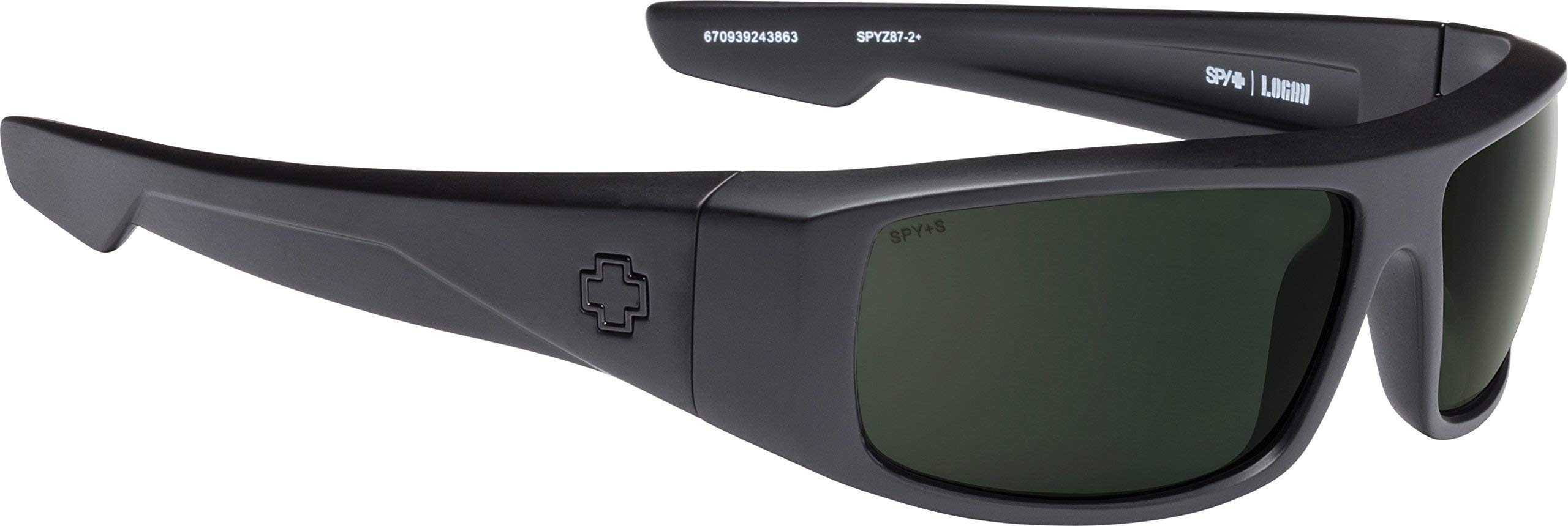 SPY Logan Matte Black ANSI Rx Happy Gray Green