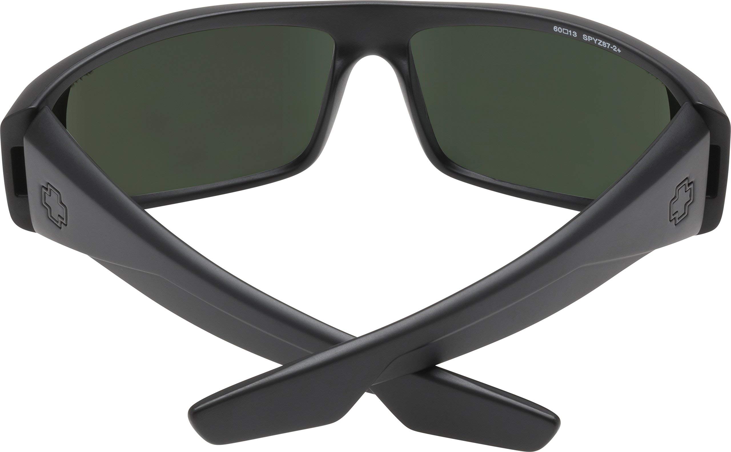 SPY Logan Matte Black ANSI Rx Happy Gray Green