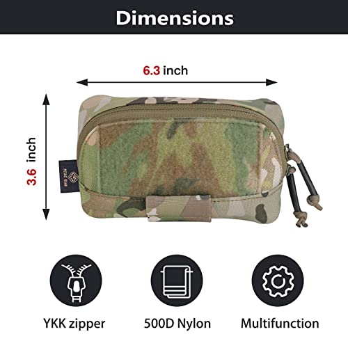 PETAC GEAR Tactical Molle Admin Pouch, Small Organizer Pocket for Tactical Vest/EDC Gun Belt/molle Platform. (MC)