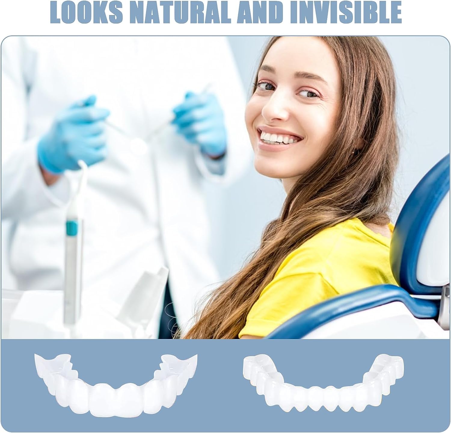 Teeth Veneer - Temporary dentures - Perfect Braces - Men's and Women's Veneer Teeth-Instant snap on veneers