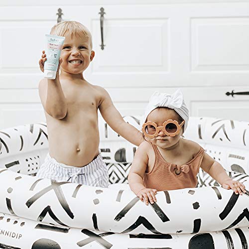 Babo Botanicals Baby Skin Mineral Sunscreen Lotion SPF 50 Broad Spectrum - with 100% Zinc Oxide Active – Fragrance-Free, Water-Resistant, Ultra-Sheer & Lightweight - 3 fl. oz.