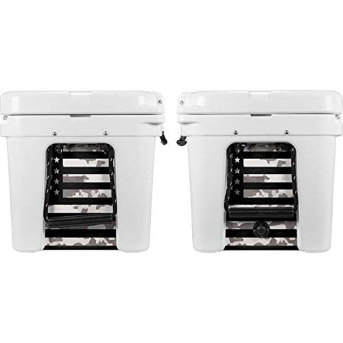 Skinit Decal Skin Compatible with YETI Tundra 45 Hard Cooler - Originally Designed Black and White Camo American Flag Design
