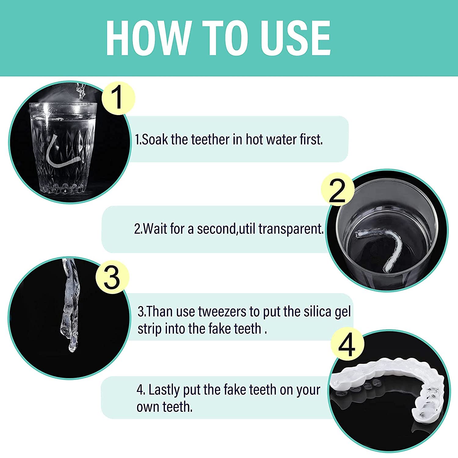 Teeth Veneer - Temporary dentures - Perfect Braces - Men's and Women's Veneer Teeth-Instant snap on veneers