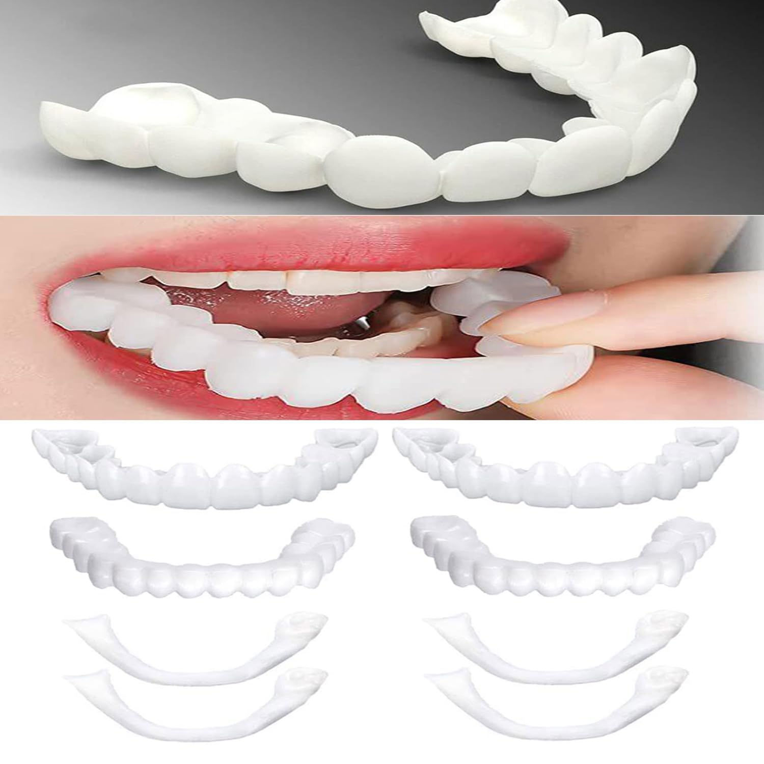 Teeth Veneer - Temporary dentures - Perfect Braces - Men's and Women's Veneer Teeth-Instant snap on veneers