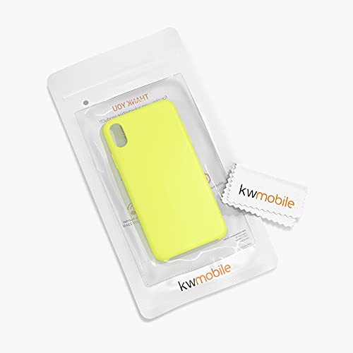 kwmobile Case Compatible with Apple iPhone XR Case - TPU Silicone Phone Cover with Soft Finish - Lemon Yellow