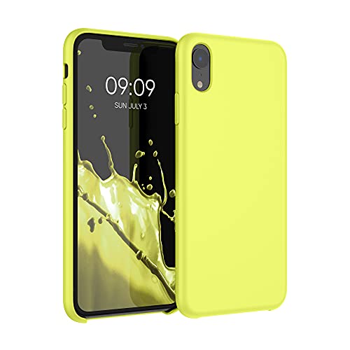 kwmobile Case Compatible with Apple iPhone XR Case - TPU Silicone Phone Cover with Soft Finish - Lemon Yellow