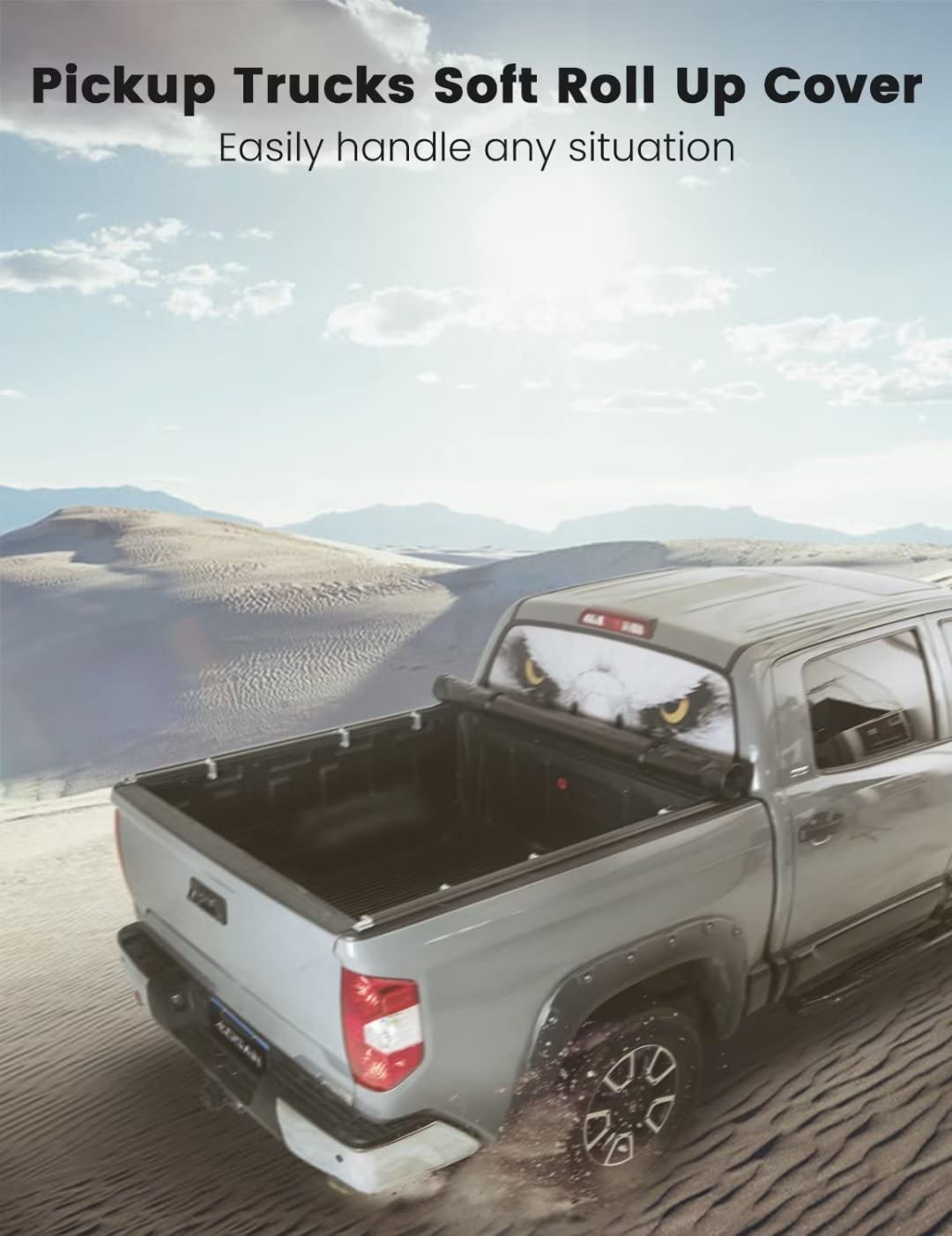 Logan Tonneau Cover Soft Roll up for 2015-2023 F150,Truck Bed Covers Compatible with 2015-2023 F150 6.5FT