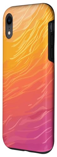 iPhone XR Pink & Yellow, Abstract & Colorful Gradient Pattern Case