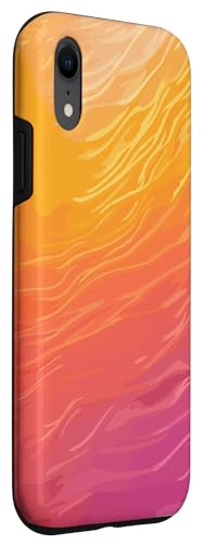 iPhone XR Pink & Yellow, Abstract & Colorful Gradient Pattern Case