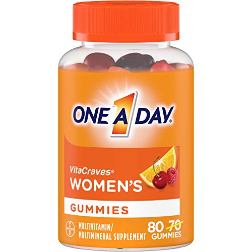 One A Day Women’s Multivitamin Gummies, Supplement with Vitamin A, Vitamin C, Vitamin D, Vitamin E and Zinc for Immune Health Support*, Calcium & more, 80 count
