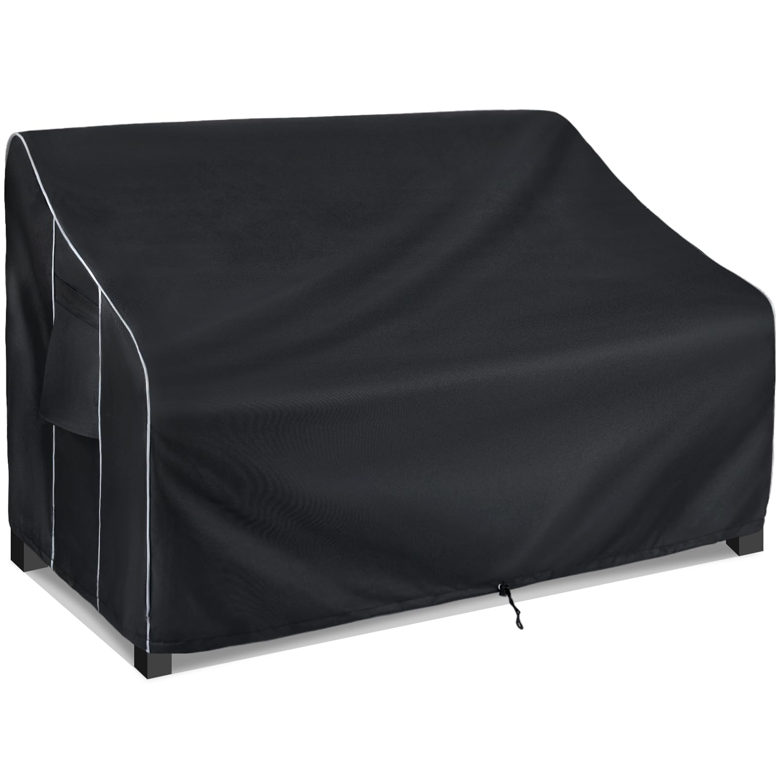 FORSPARK Patio Furniture Covers Waterproof, Heavy Duty Outdoor Loveseat Covers Fit up to 58 W x 40 D x 31 H inches Black