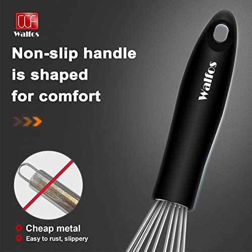 Stainless Steel Wire Whisk Set - 3 Packs Balloon Whisk, Thick Wire Wisk & Strong Handles, Egg Frother for Cooking, Blending, Whisking, Beating and Stirring (8.5"+10"+11")