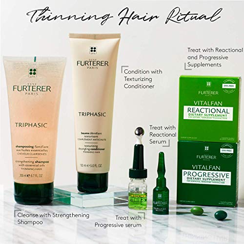 Rene Furterer TRIPHASIC Strengthening Shampoo, Thinning Hair, Scalp Microcirculation, Men & Women, 6.7 oz.