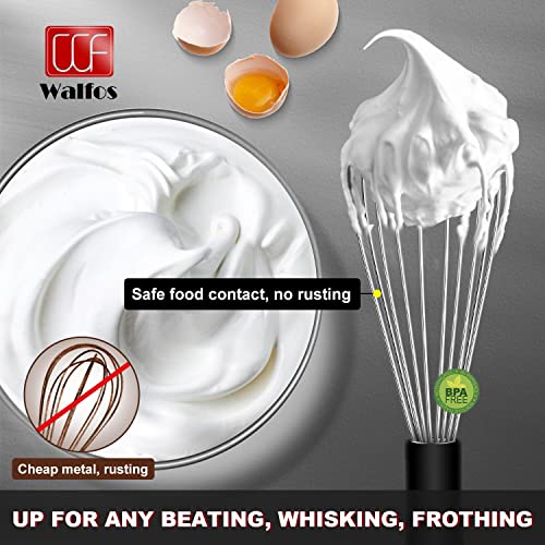 Stainless Steel Wire Whisk Set - 3 Packs Balloon Whisk, Thick Wire Wisk & Strong Handles, Egg Frother for Cooking, Blending, Whisking, Beating and Stirring (8.5"+10"+11")