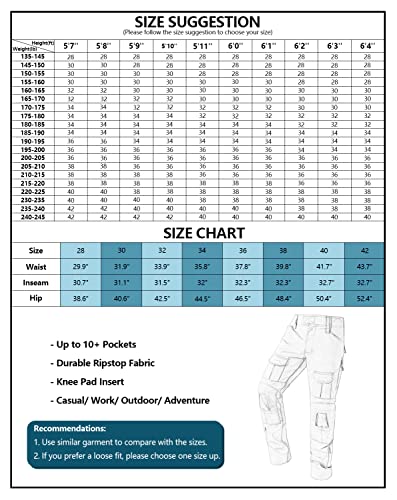 AKARMY Men's Hiking Pants for Men, Camo Travel Pants, Lightweight Mens Work Pants HYG3WF Gray 36
