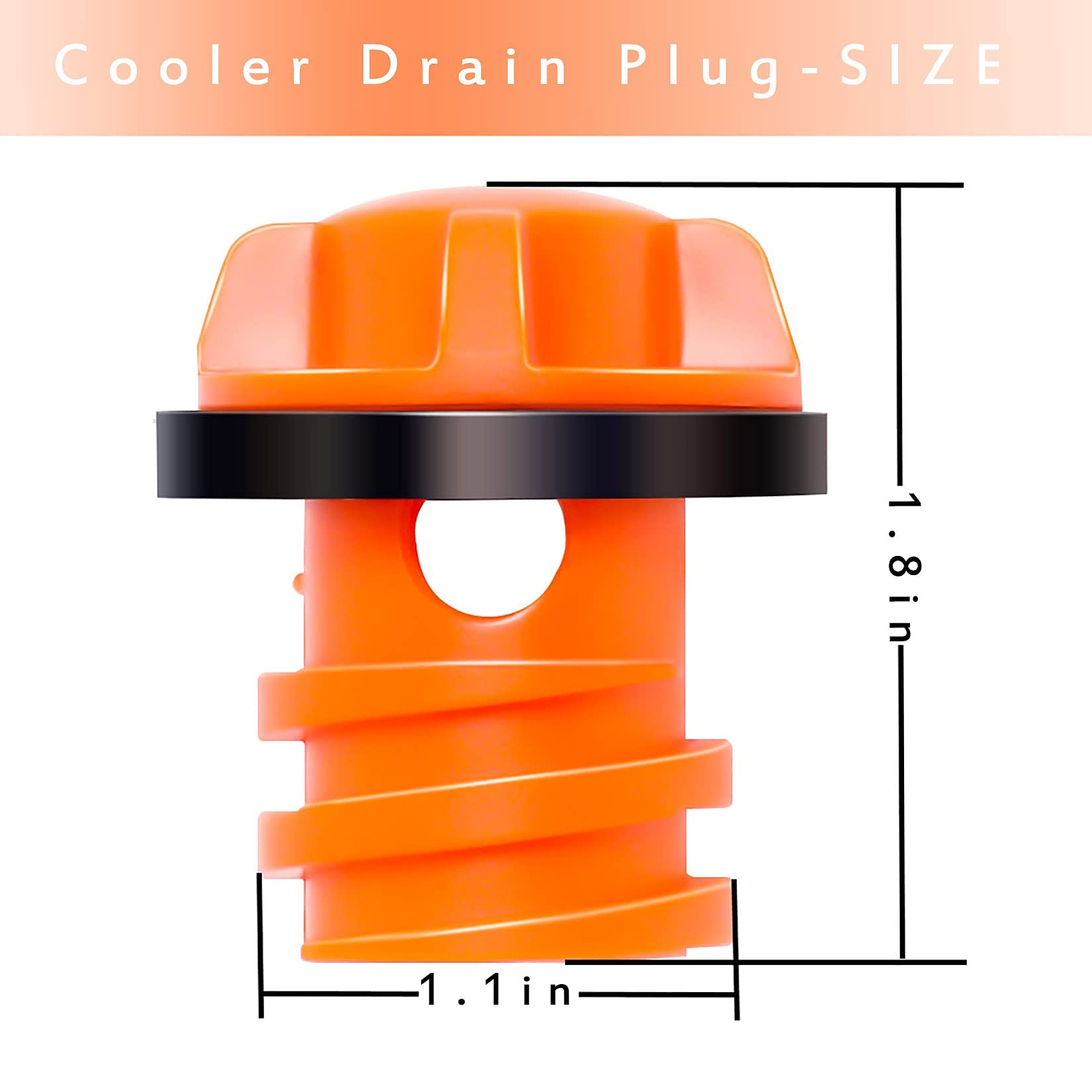 Cooler Drain Plugs Replacement Compatible with Yeti/Rtic 20 35 45 65 110 Cooler,Small Drain Plugs with Leak-Proof Design