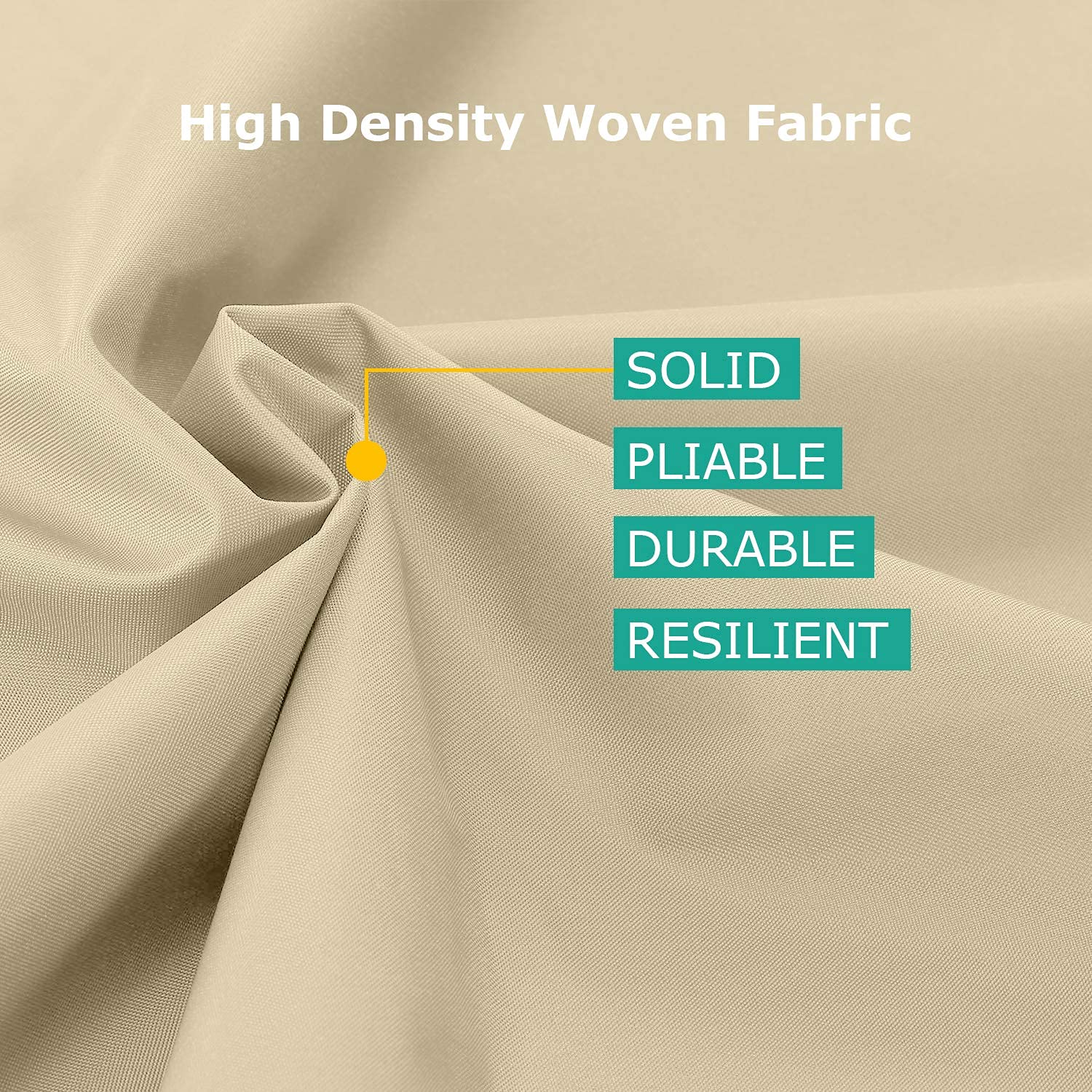 SunPatio Waterproof Patio Sofa Covers, Heavy Duty Outdoor Furniture Covers, Deep Seated Loveseat Covers with Air Vent/Closure Straps/Drawstrings, All Weather Protection, 60" L x 40" W x 32" H, Beige