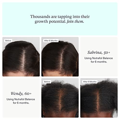 Nutrafol Women's Balance Hair Growth Supplement | Ages 45+ | Clinically Proven for Visibly Thicker Hair & Scalp Coverage | Dermatologist Recommended | 3 Month Supply