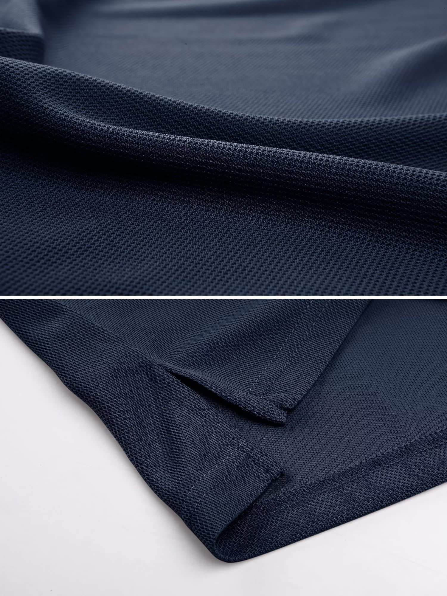 MAGCOMSEN Navy Blue Polo Shirts for Men T Shirts Short-Sleeve Hiking Shirts Hunting Shirt Tactical Shirts Navy L
