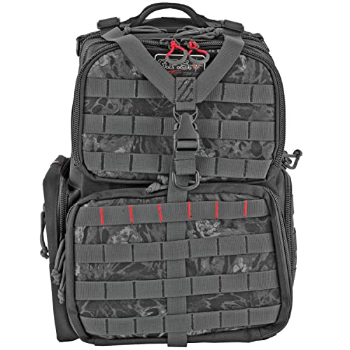 G.P.S. G5 Tactical Range Backpack | Prym1 Blackout | 3 Handguns Capacity | MOLLE Webbing | Durable Waterproof Stain-Resistant Shooting Tactical Gear