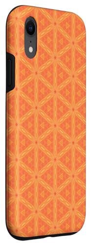 iPhone XR Abstract Geometric Cute Cool Fun Pattern Orange Yellow Case