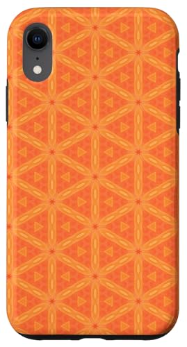 iPhone XR Abstract Geometric Cute Cool Fun Pattern Orange Yellow Case
